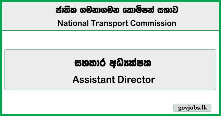 Assistant Director – National Transport Commission Job Vacancies 2026 ...