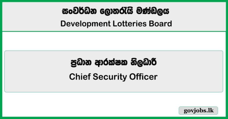 Chief Security Officer - Development Lotteries Board (DLB) Job ...
