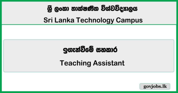 Teaching Assistant - SLTC Research University 2026 Job Vacancies ...