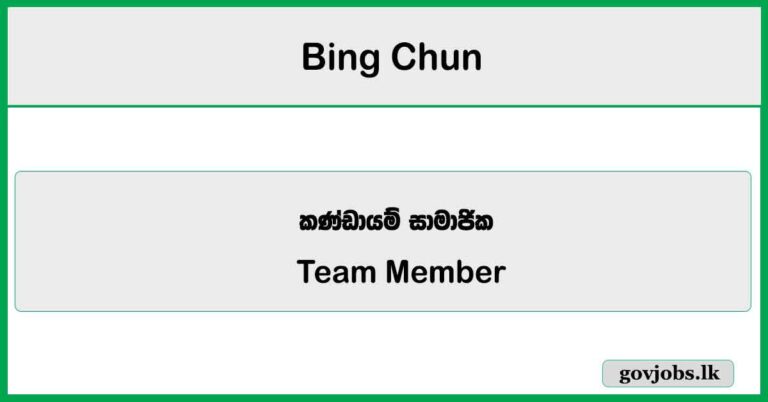 Team Member - Bing Chun Job Vacancies 2026 - Govjobs.lk